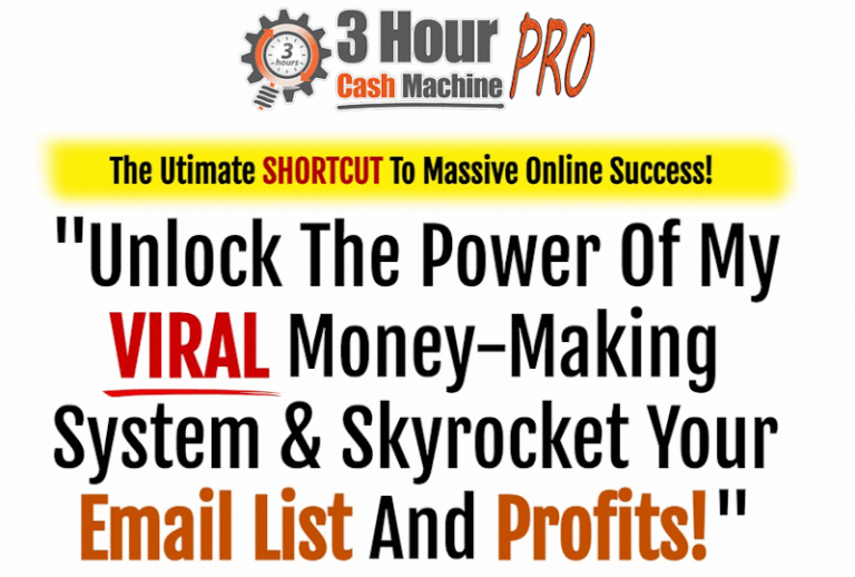 3 Hour Cash Machine Pro System Money Making Formula - MKAuthority
